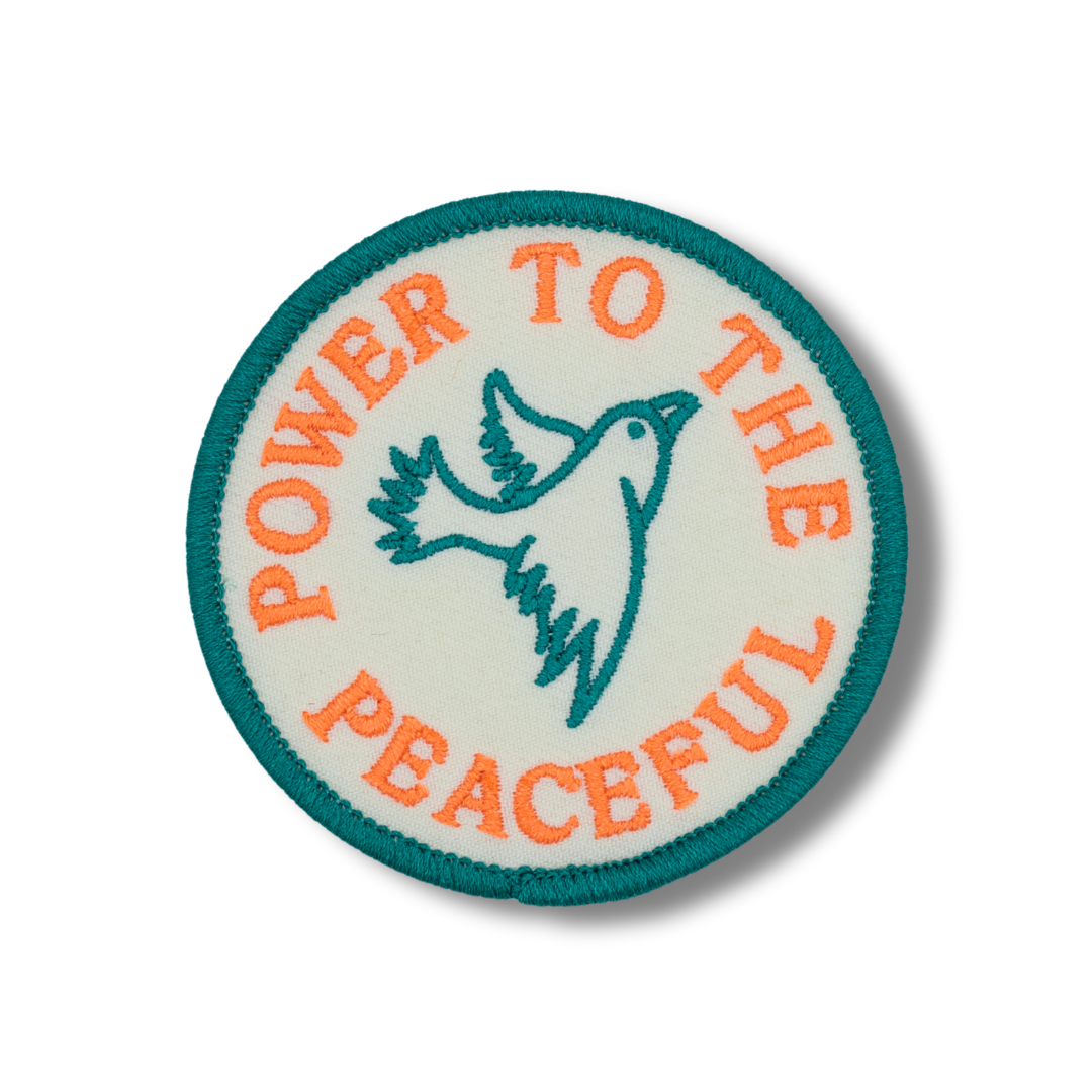 Power to the Peaceful Embroidered Sticker Patch