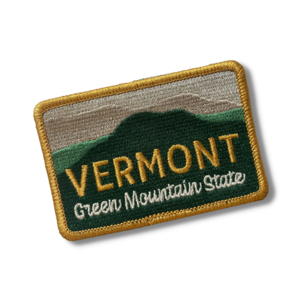 Green Mountain State Embroidered Sticker Patch